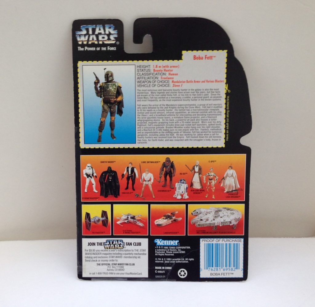 Boba Fett (“Re-Taped Age Factor Blister Card!”) “w/Blaster Rifle And ...