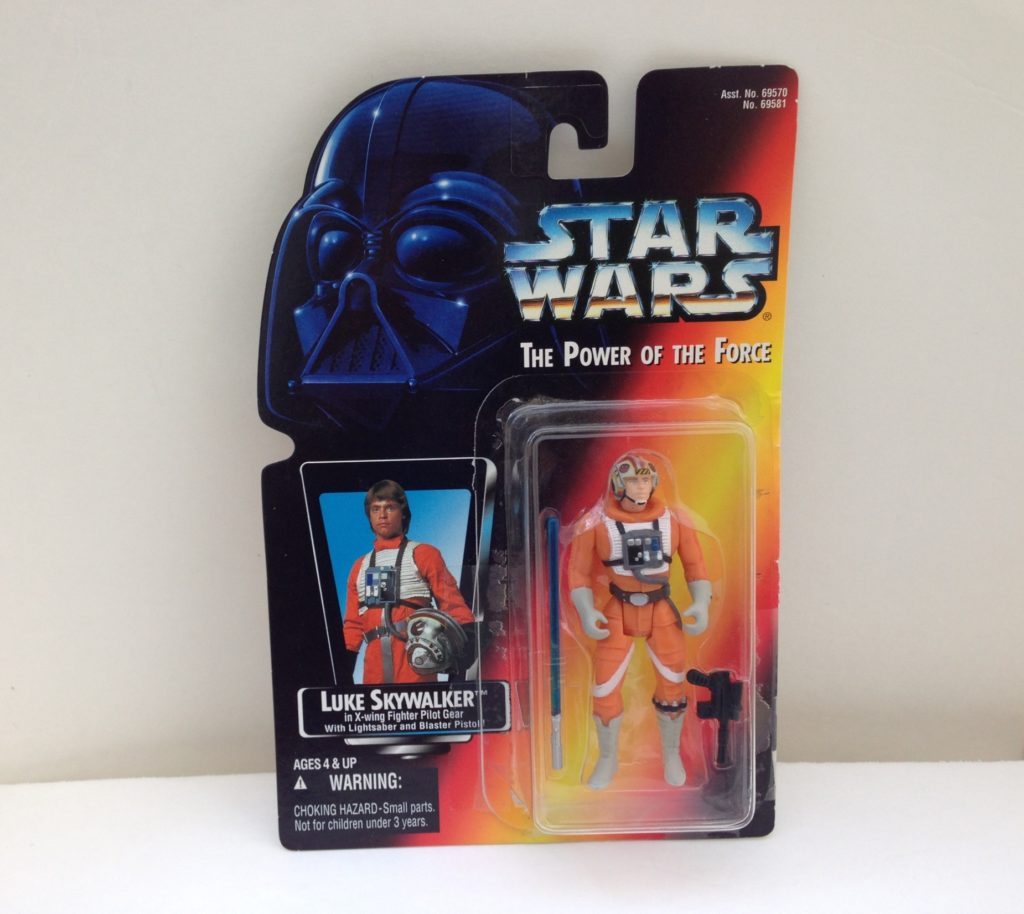 Luke Skywalker (“Re-Taped Age Factor Blister Card!”) X-Wing Fighter ...