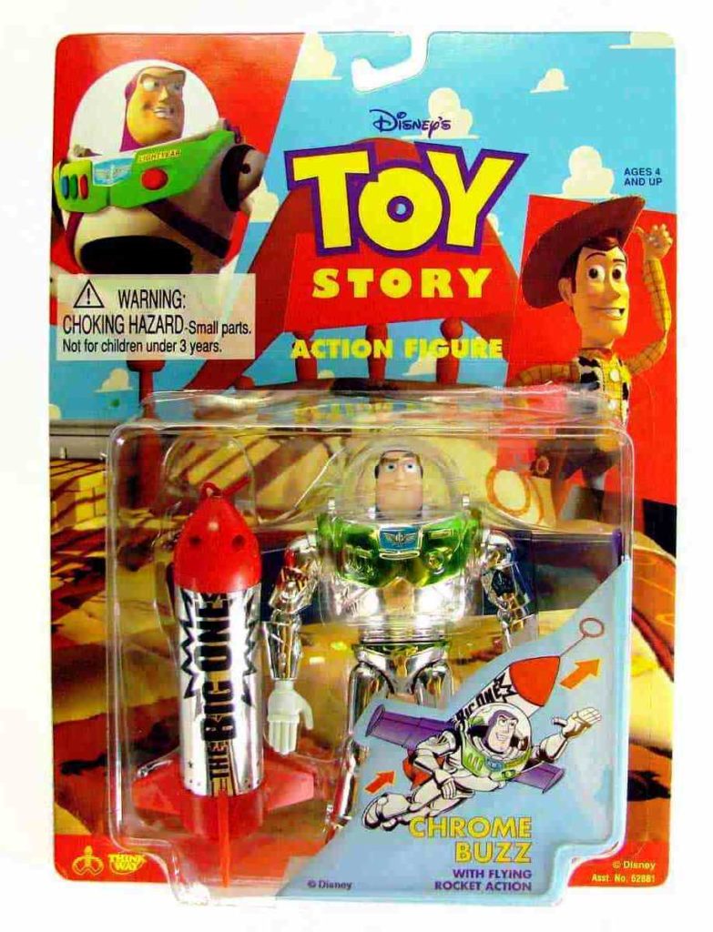 Chrome Buzz LightYear "Limited Edition w/Flying Rocket Action Figure ...
