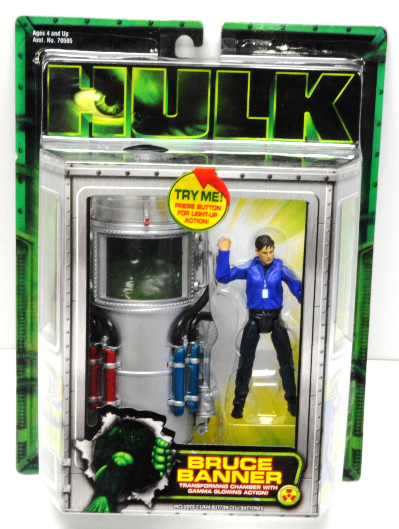 Hulk Bruce Banner "w/Transforming Chamber & Gamma Glowing Action ...