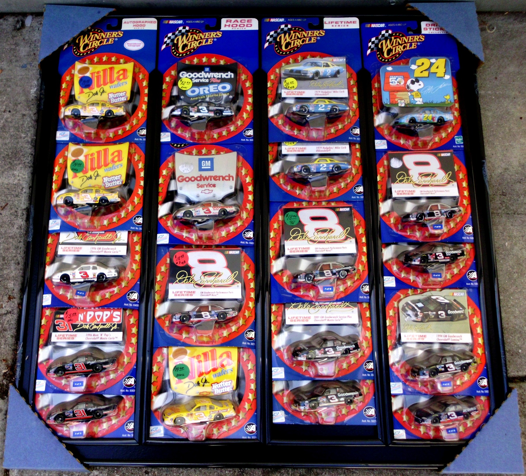 Winner's Circle (Set #1) Lifetime, Autographed & Race Hoods "w/Plastic ...