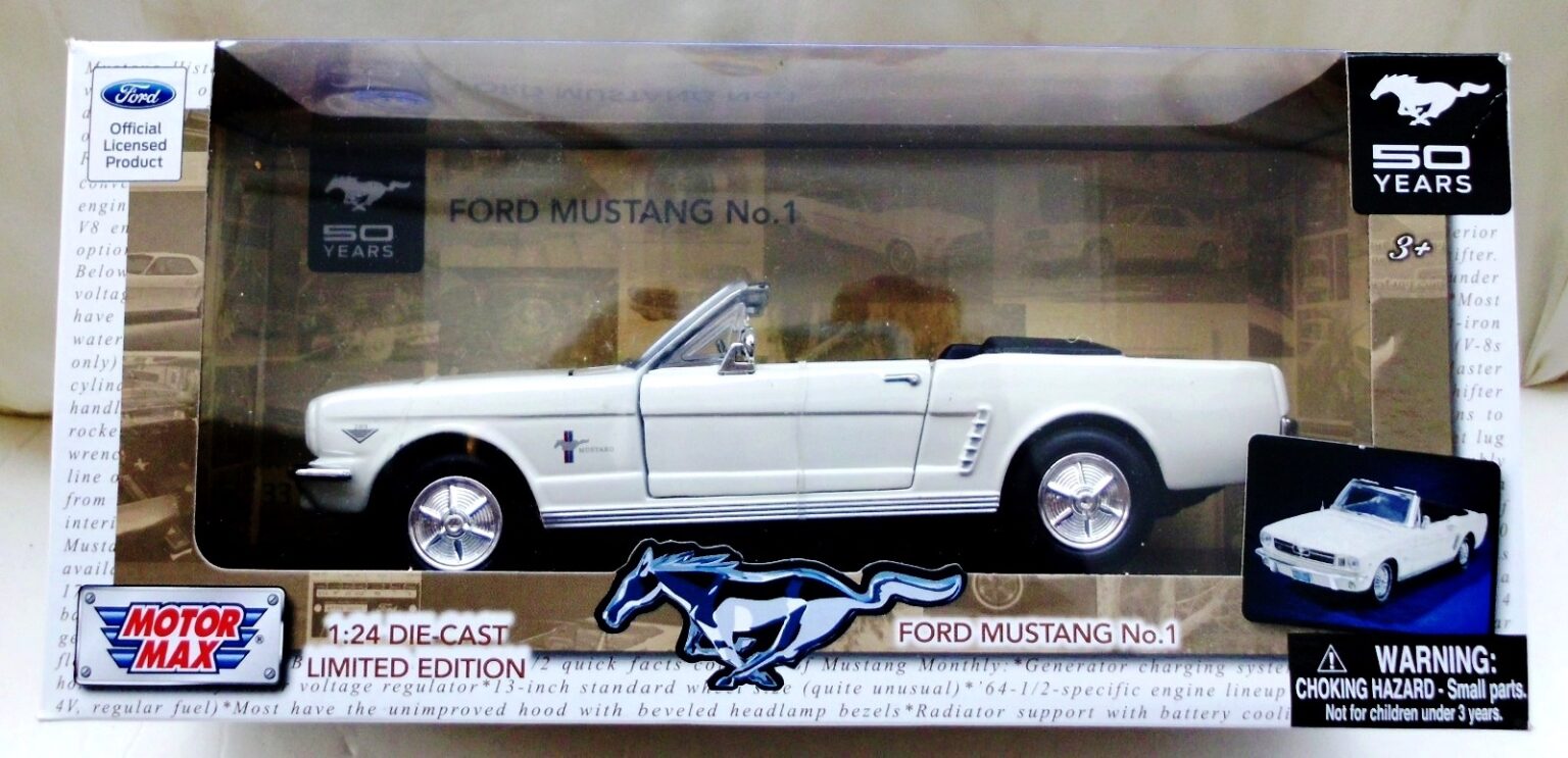 Ford Mustang No 1 “Tan 1:24 Scale 50th Anniversary 1964 Limited Edition ...