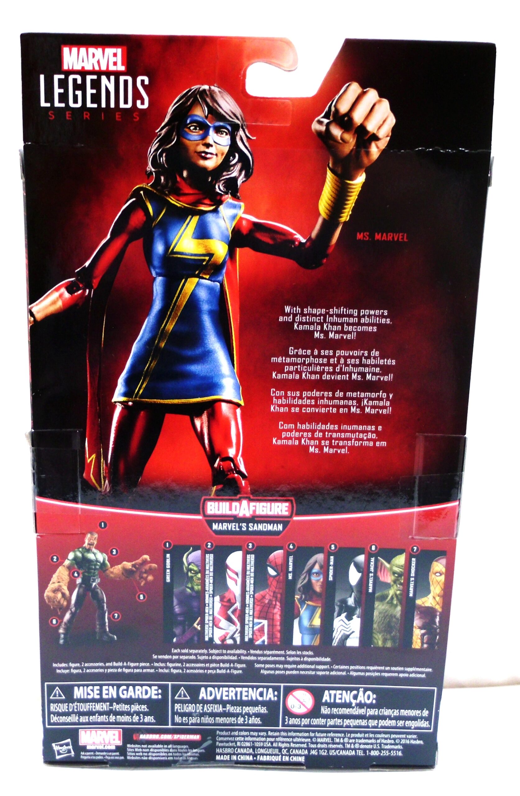 Ms Marvel “Marvel's Sandman Build A Figure Legends Series”! (Marvel ...