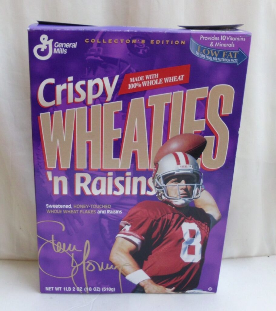 Steve Young 49er's #8 "Crispy Wheaties 'n Raisins Collector's Edition ...