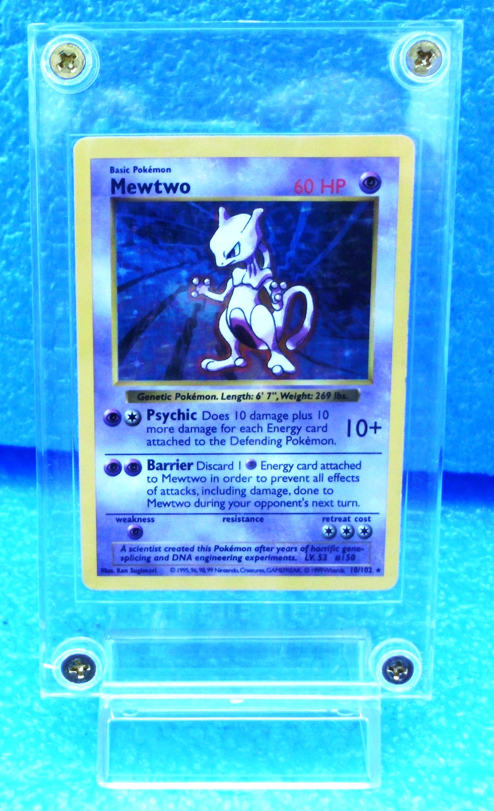 Mewtwo (Card #10/102 *Shadowless Borders*) “Pokemon Unlimited Holo-Foil ...