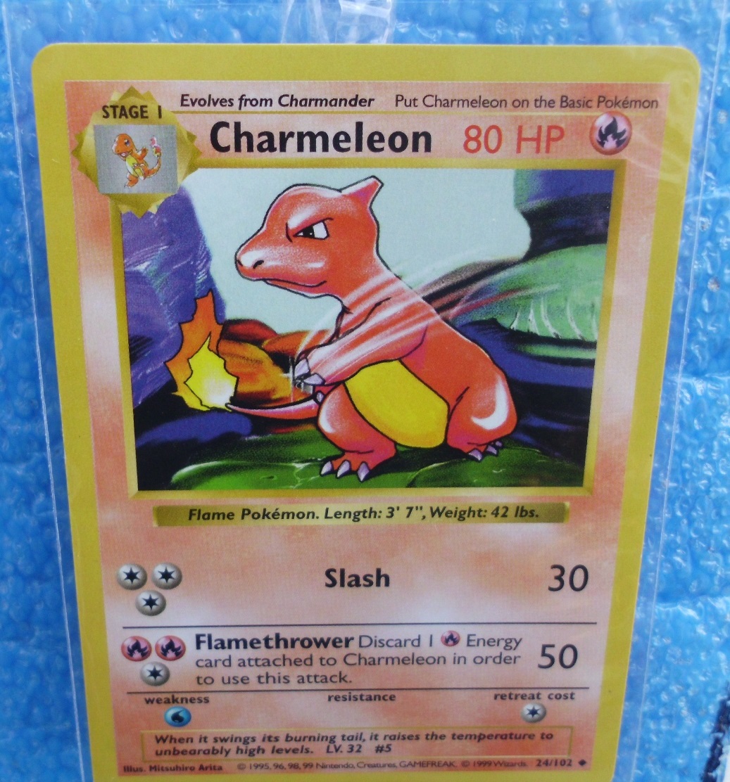 Charmeleon (Card #24/102 *Shadowless Borders*) “Pokemon Unlimited Base ...