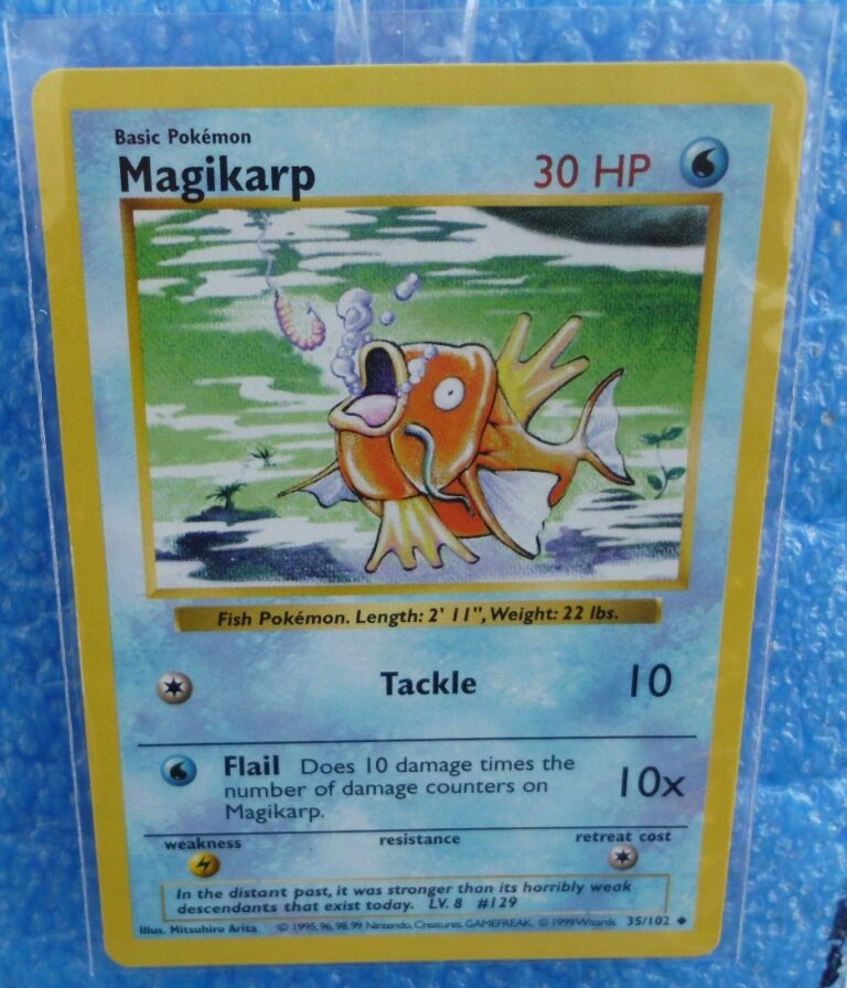 Magikarp (Card #35/102 *Shadowless Borders*) “Pokemon Unlimited Base ...
