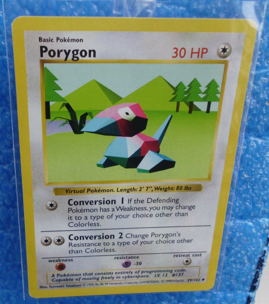 Porygon (Card #39/102 *Shadowless Borders*) “Pokemon Unlimited Base Set ...