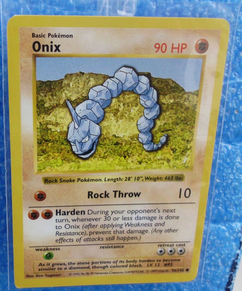 Onix (Card #56/102 *Shadowless Borders*) “Pokemon Unlimited Base Set ...