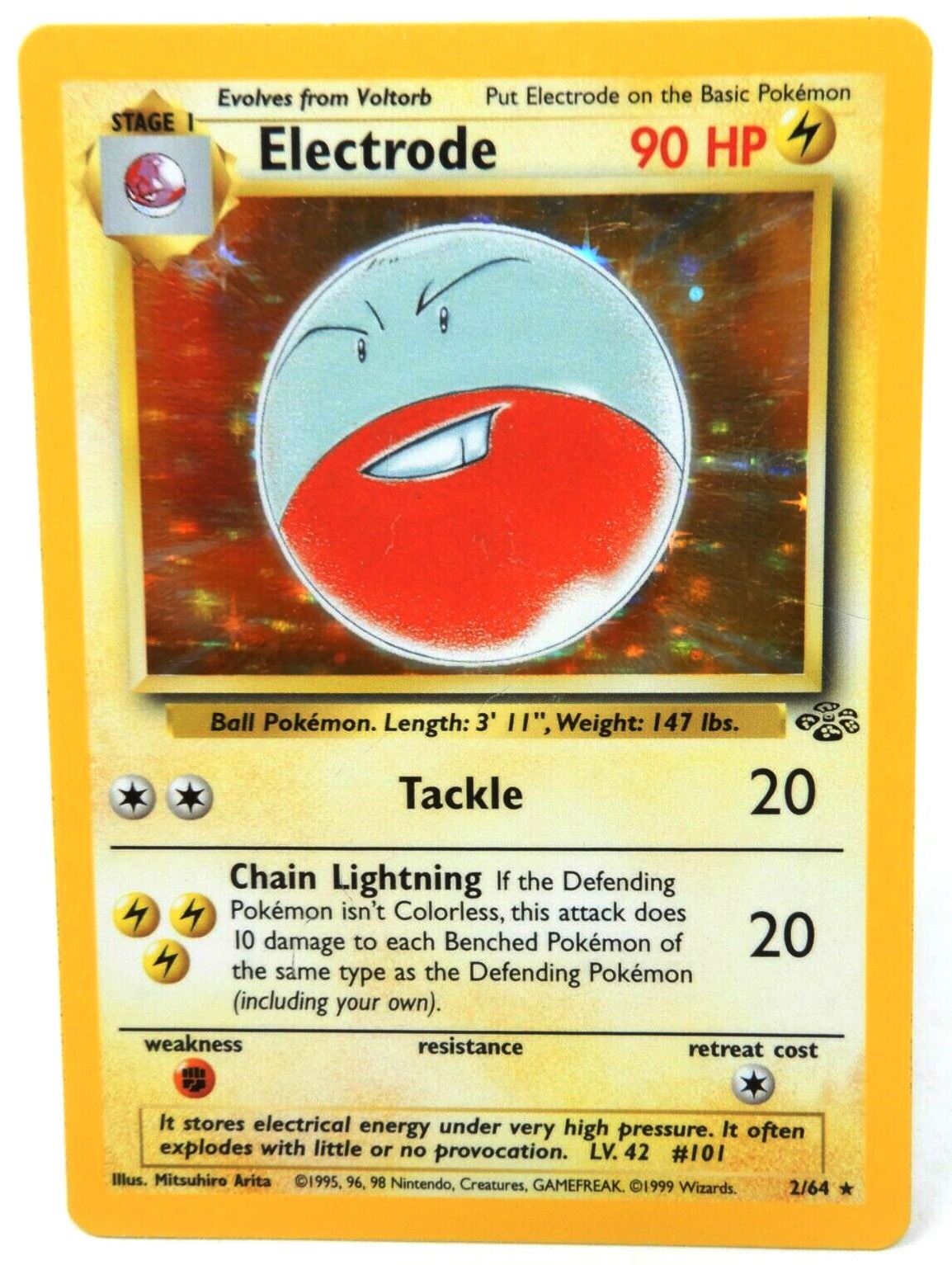 Electrode (Card #2/64) “Pokemon Jungle Unlimited Edition Holo-Foil Base ...