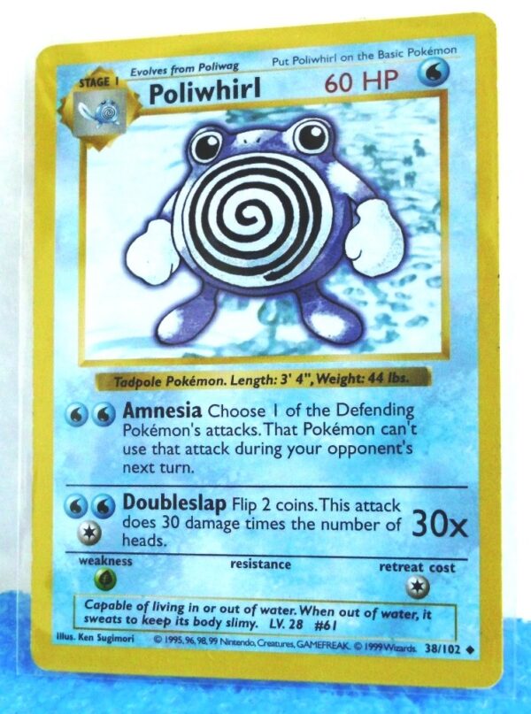 Poliwhirl (Card #38/102 *Shadowless Borders*) “Pokemon Unlimited Base ...