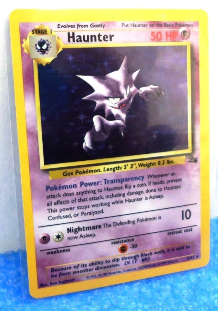 Haunter (Card #6/62) “Pokemon Fossil Unlimited Booster Holo Foil Base ...
