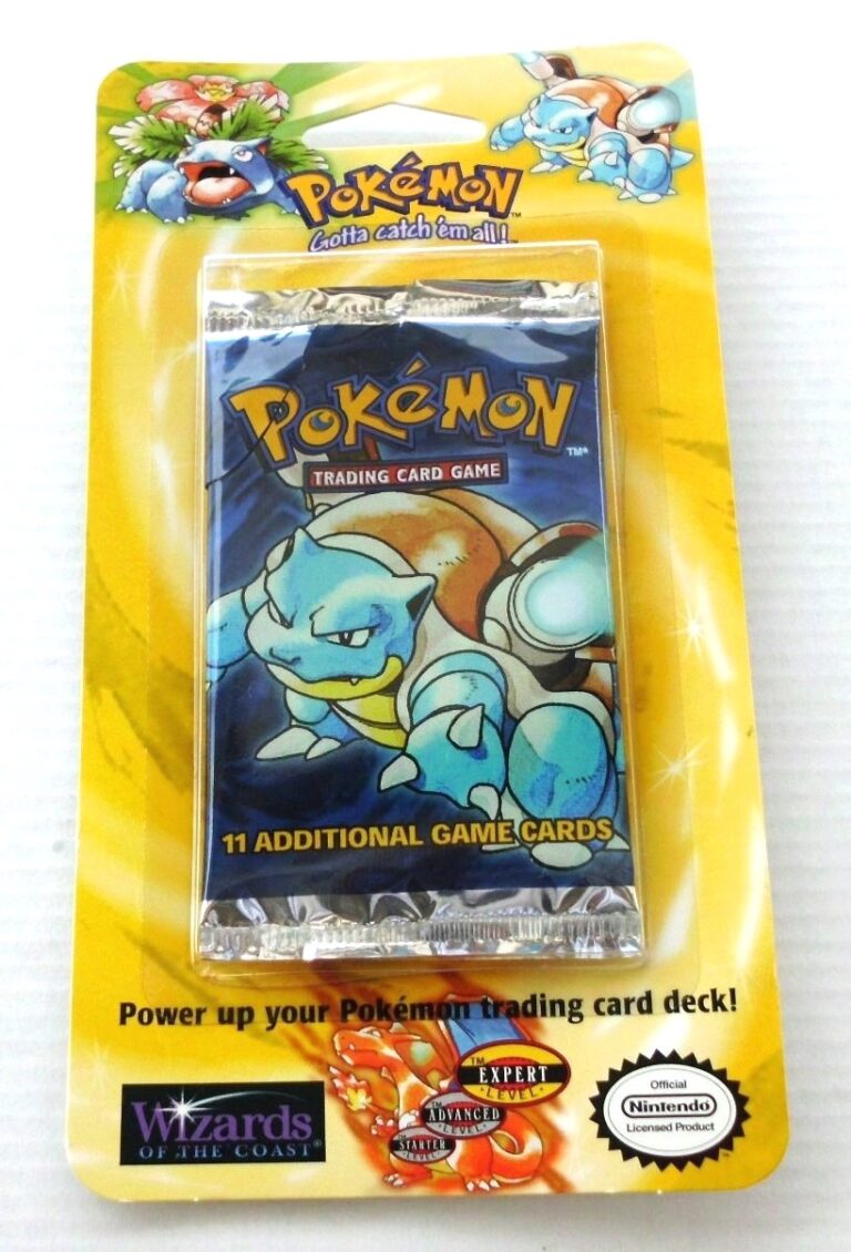 Pokemon (Blastoise Artwork) “Empty Yellow-Unlimited Base Set Booster ...