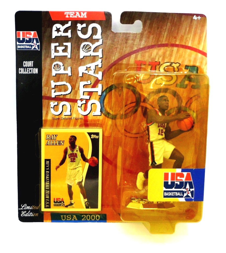 2000 Mattel USA Basketball Ray Allen (Super Stars Team-w/Card)