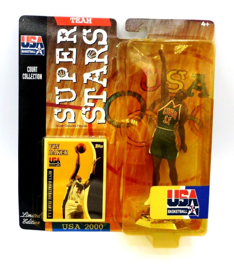 2000 Mattel USA Basketball Vin Baker (Super Stars Team-w/Card)