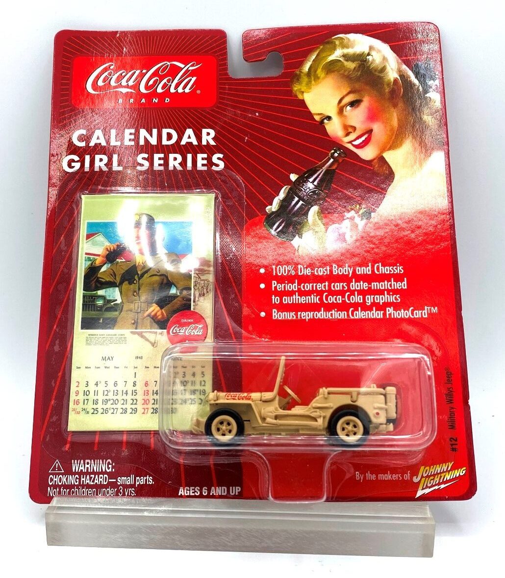 Coca-Cola Calendar Girls Series! Military Willys Jeep Car #12 w/Bonus ...