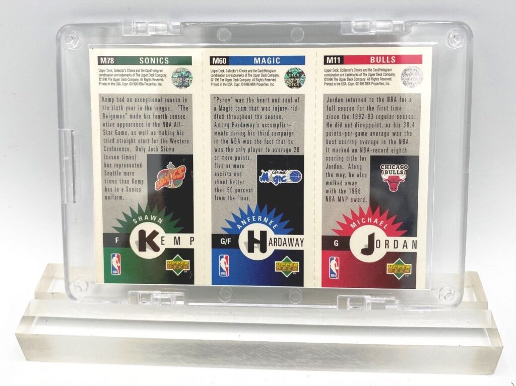 1996 UD NBA MVP MINI-TRI CARD Michael Jordan M11 (Perforated)
