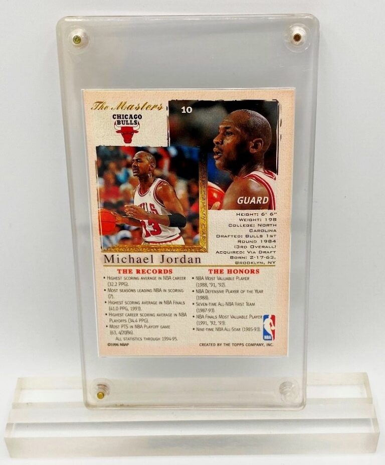 1996 Topps The Masters NBA Michael Jordan Card #10