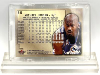 2002 Fleer Showcase Michael Jordan #86 ("Wizards") Gold Script