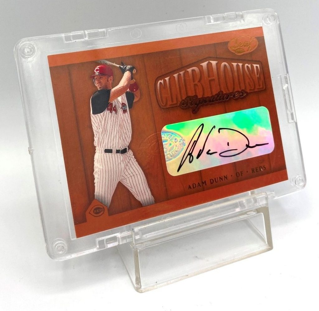 2002 Leaf Clubhouse Signatures Adam Dunn Autograph Issue #082/200