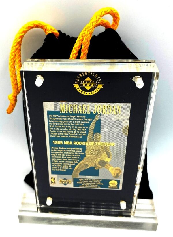 1996 UD Michael Jordan 1985 NBA ROY "24K Gold Double Sided-Card"