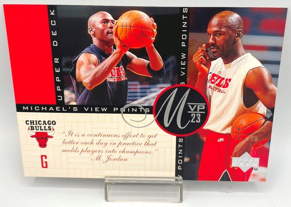 1997 UD MVP 23 Michael Jordan #VP1 Chrome/Silver Script Print