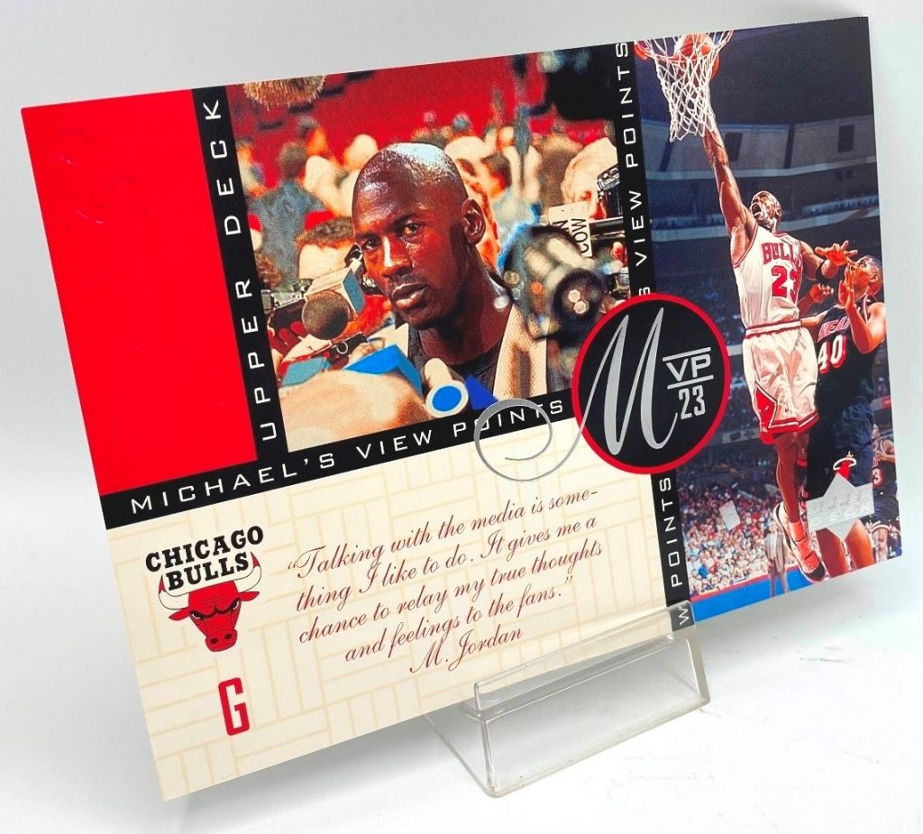 1997 UD MVP 23 Michael Jordan #VP9 Chrome/Silver Script Print