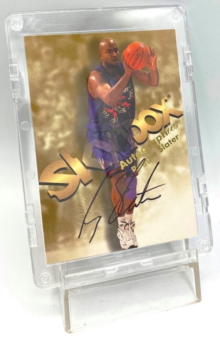 1998 Skybox Premium Autographics! Vintage Reggie Slater-Raptors ("Premium Authentic Autographics ...
