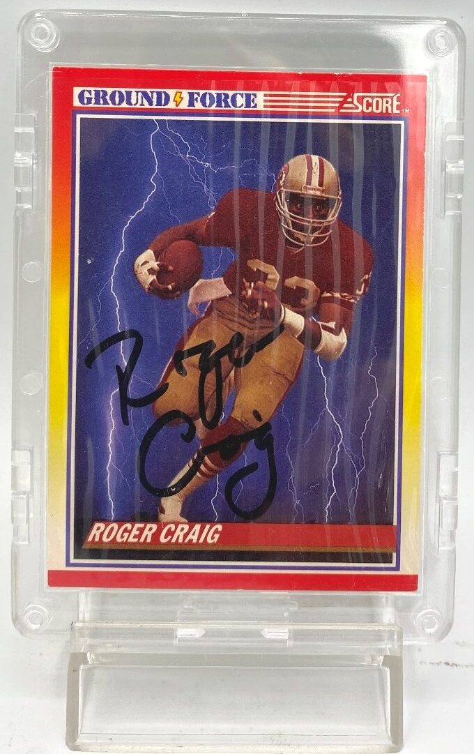 1990 Score Ground Force Autographed Card #329 Roger Craig (Vintage ...