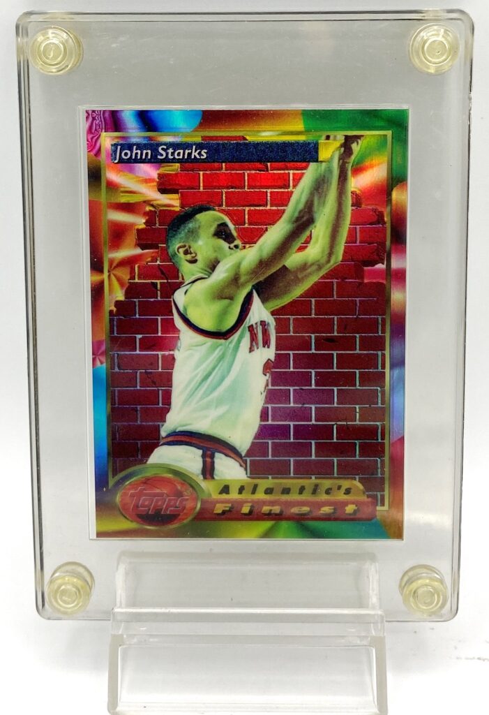 1993-94 Topps Finest John Starks Card #95 (Vintage "Refractor" Atlantic ...