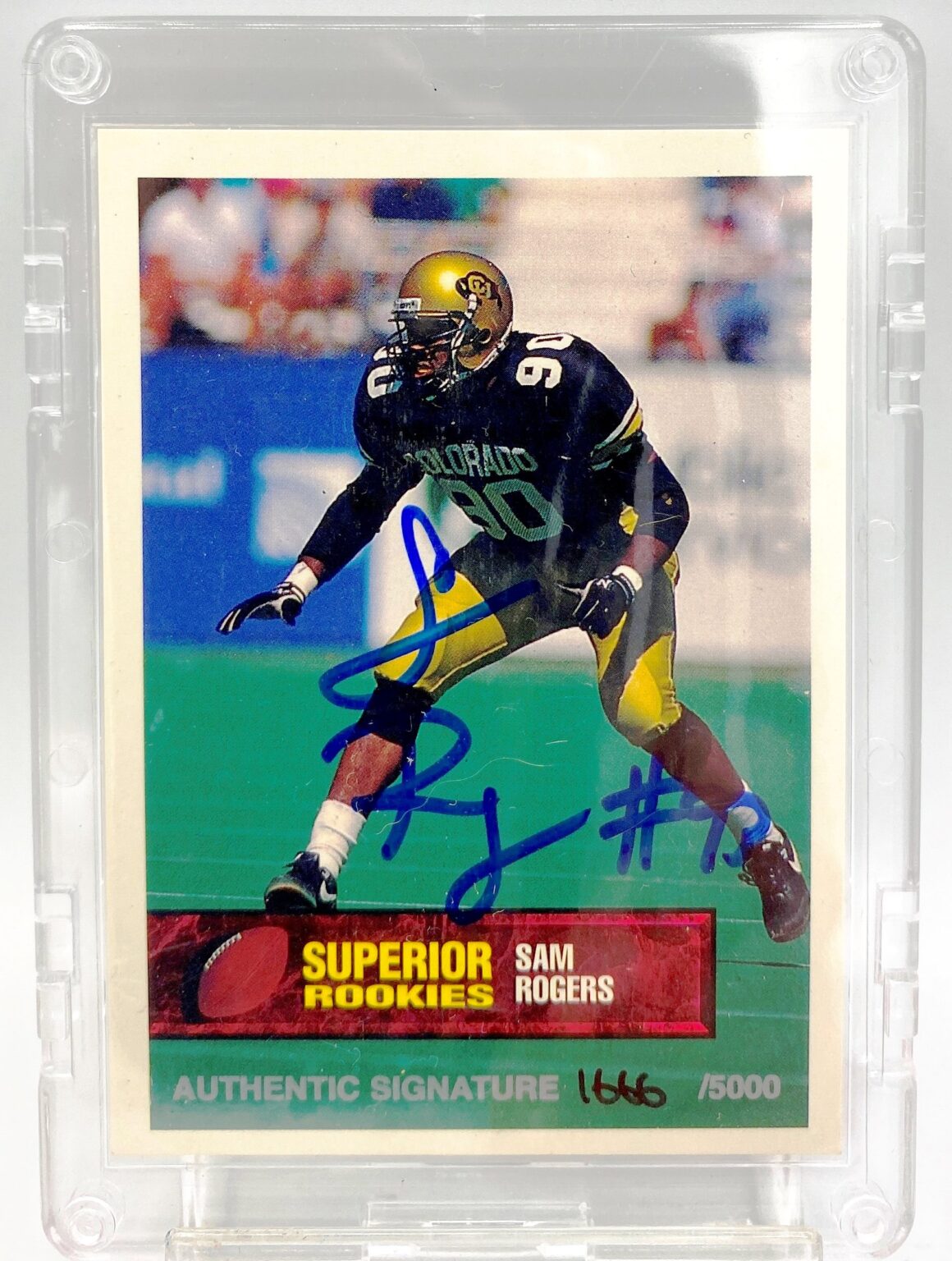 1994 Superior Rookies Sam Rogers Card #67 (Vintage Rookie Authentic ...