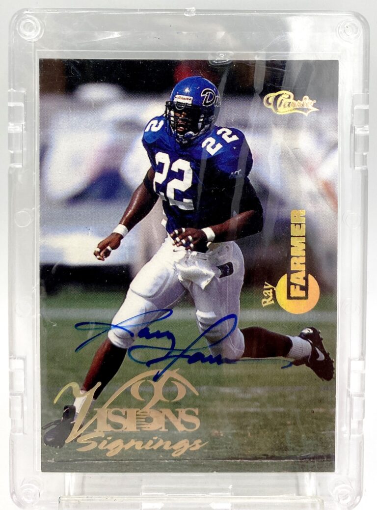 1996 Classic Visions Signings Gold Foil Ray Farmer "ROOKIE ...