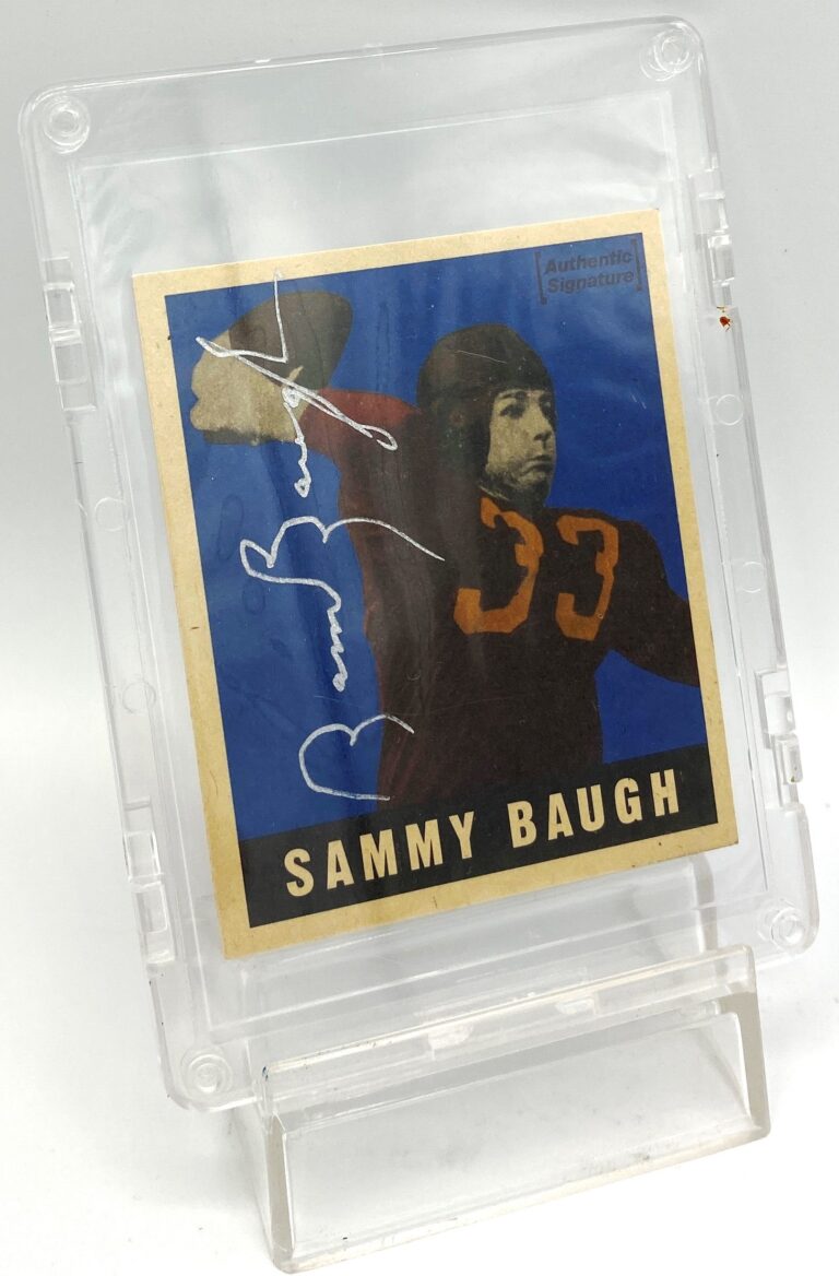 1997 Leaf Reproduction Edition Sammy Baugh Autographed Card #24 of 24 ...