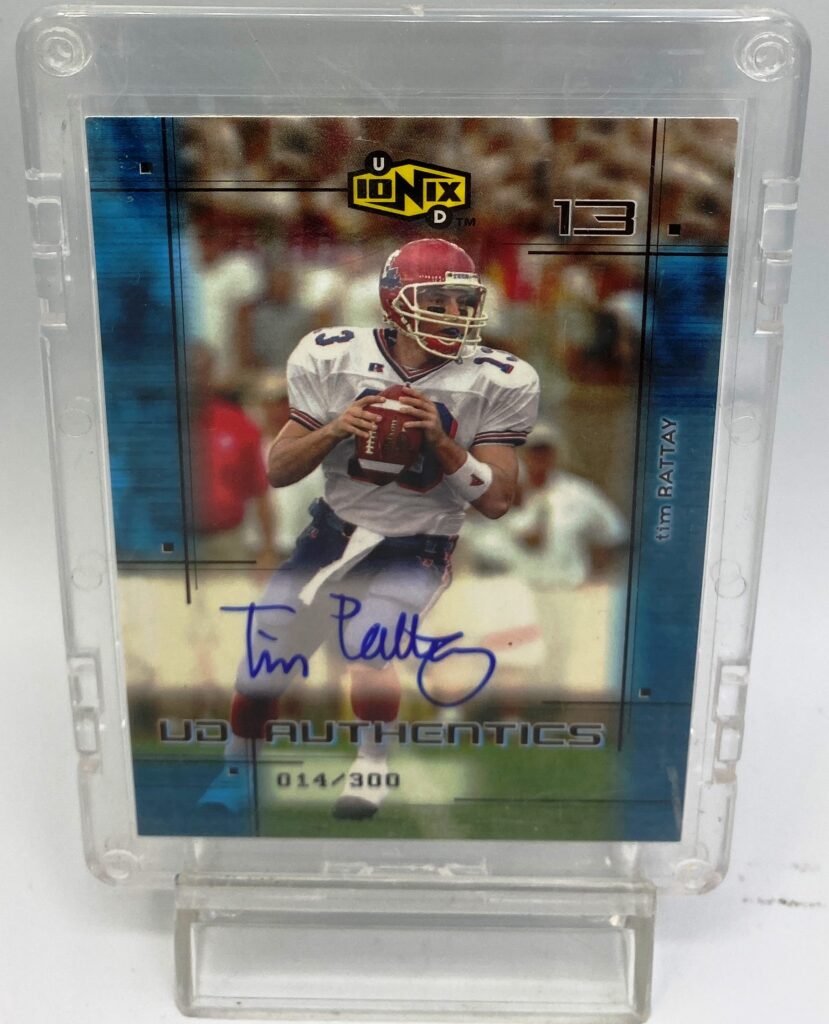 2000 Upper Deck Ionix UD Authentics Tim Rattay Autographed Card #TR ...