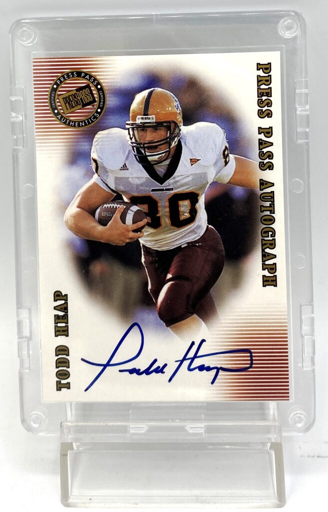 2001 Press Pass Signature Edition Todd Heap Autographed Card #2001 RC1 ...