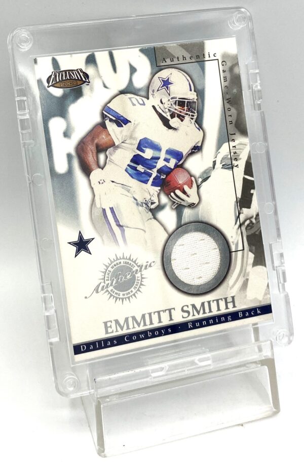 2002 Pacific Exclusive Emmitt Smith Card #14 Authentic Game-Worn Jersey ...