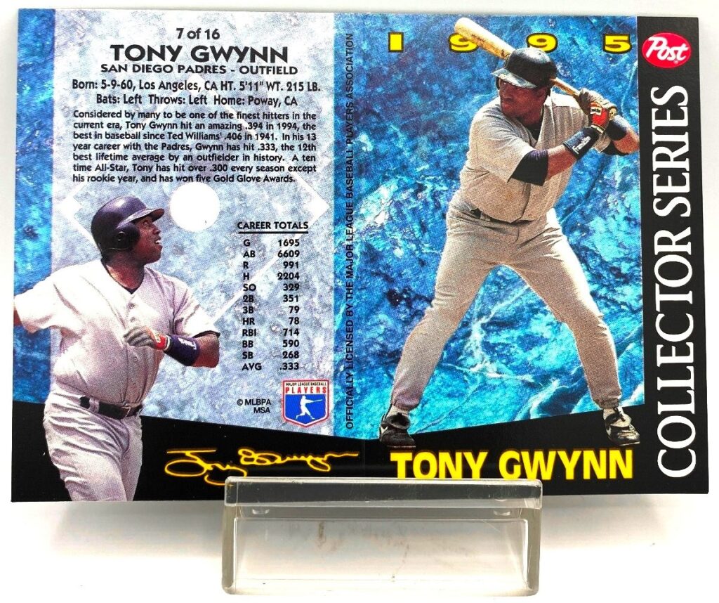 1995 Post Collector Series Major League Baseball Vintage Authentic 16 ...