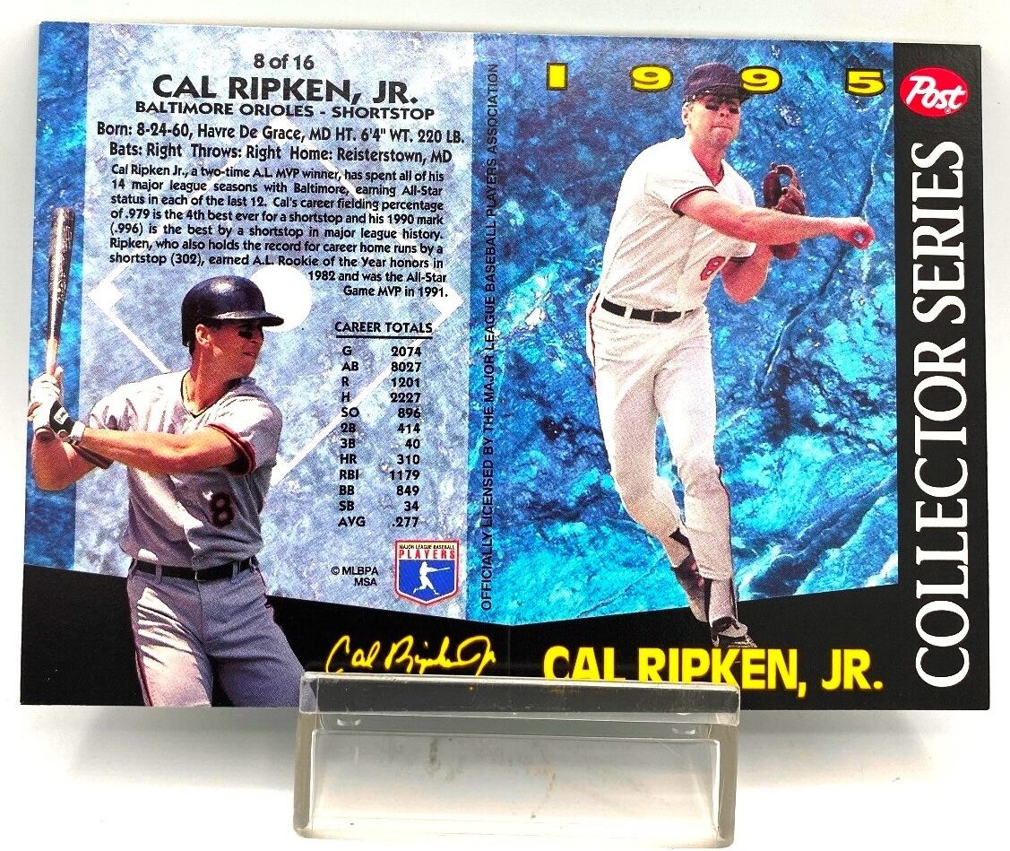 1995 Post Collector Series Major League Baseball Vintage Authentic 16 ...