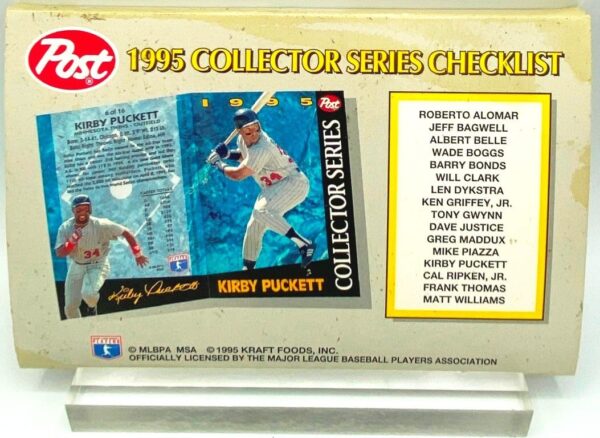 1995 Post Collector Series Major League Baseball Vintage Authentic 16 ...