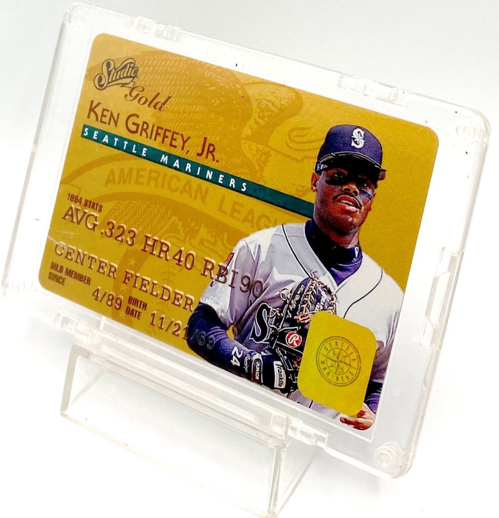 1995 Studio Gold Authentic Ken Griffey Jr Autograph Card #5/50