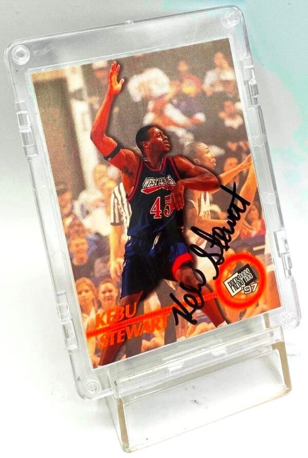 1997 Press Pass Authentic Rookie Kebu Stewart Auto Card (Vintage ...