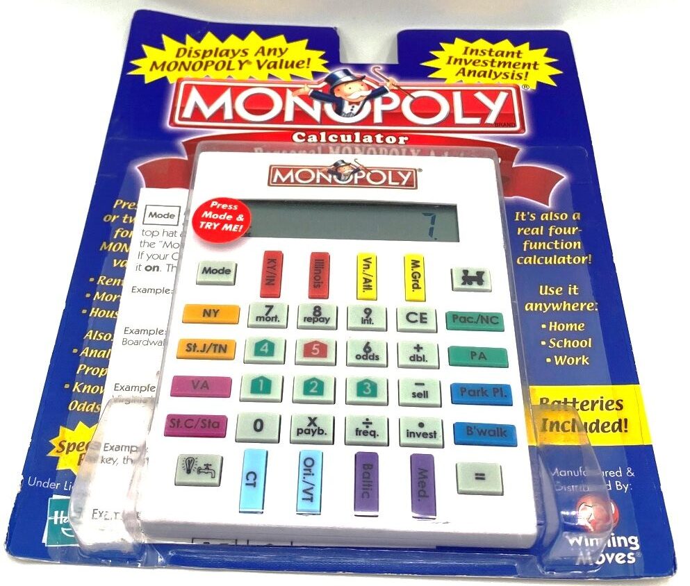 1999 Monopoly Calculator "Displays Instant Investment Value And ...