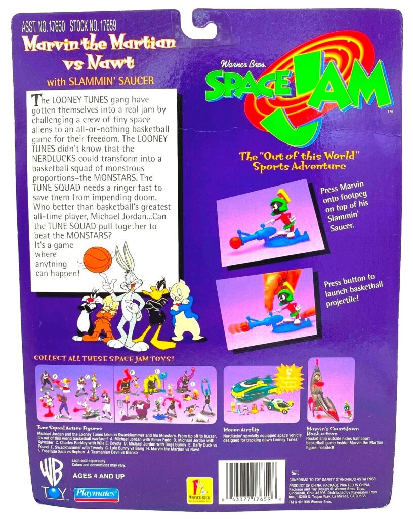 1996 Space Jam Marvin The Martian vs Nawt-Vintage Deluxe Set w/Slammin ...