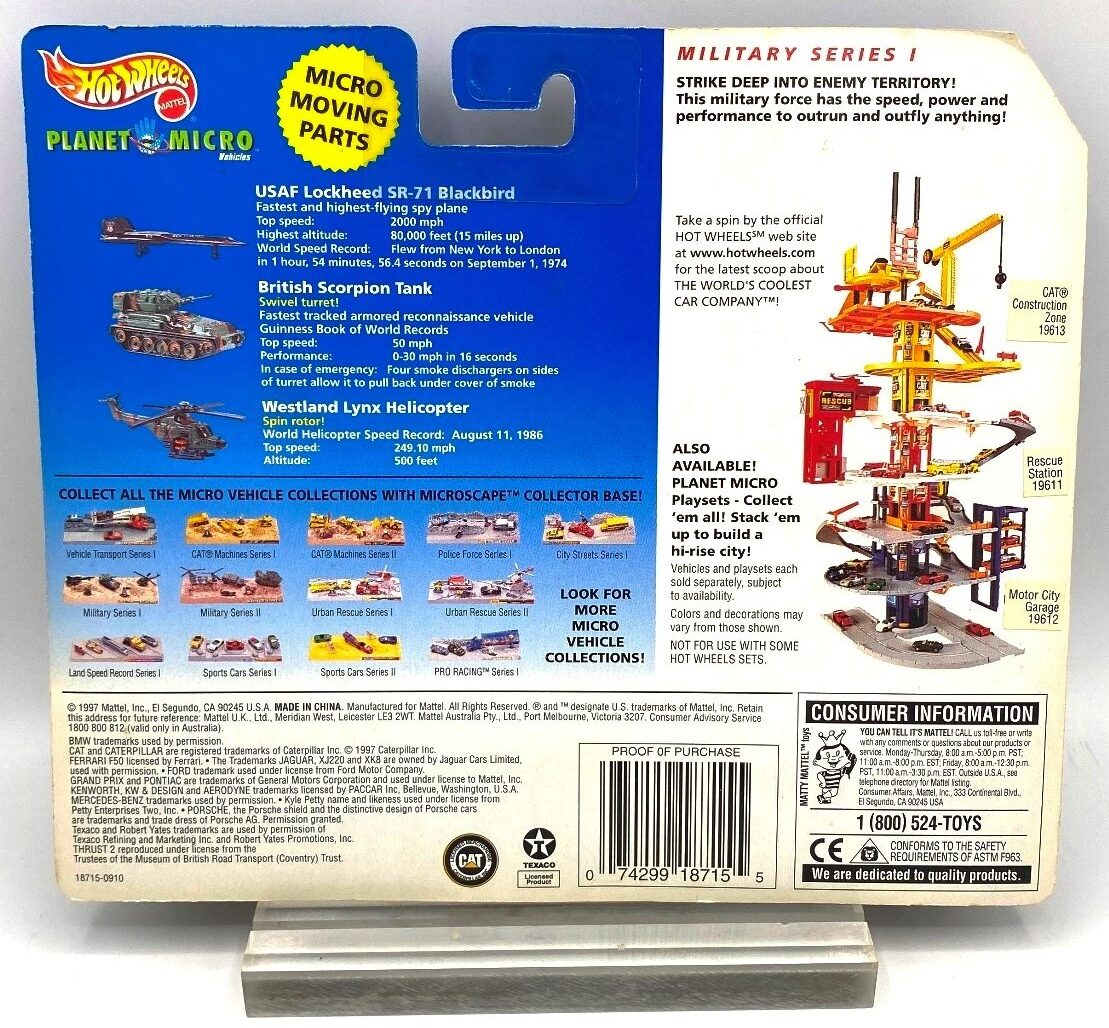 Planet Micro (MILITARY) 4 Of 9 Series-1 (Hotwheels-Multiple Pack Set 1: ...