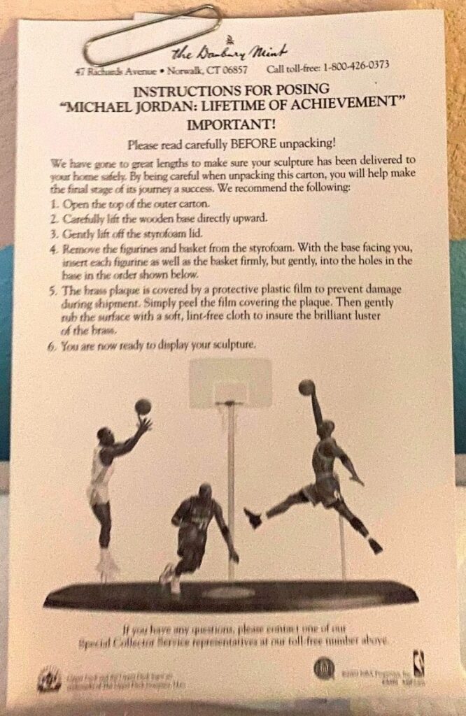 2002 Michael Jordan Lifetime of Achievement 3-Figure Display Set
