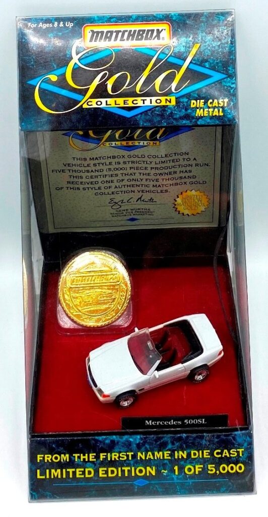 Mercedes 500SL Gold Collection Limited Edition 1 of 5,000 Matchbox Gold ...
