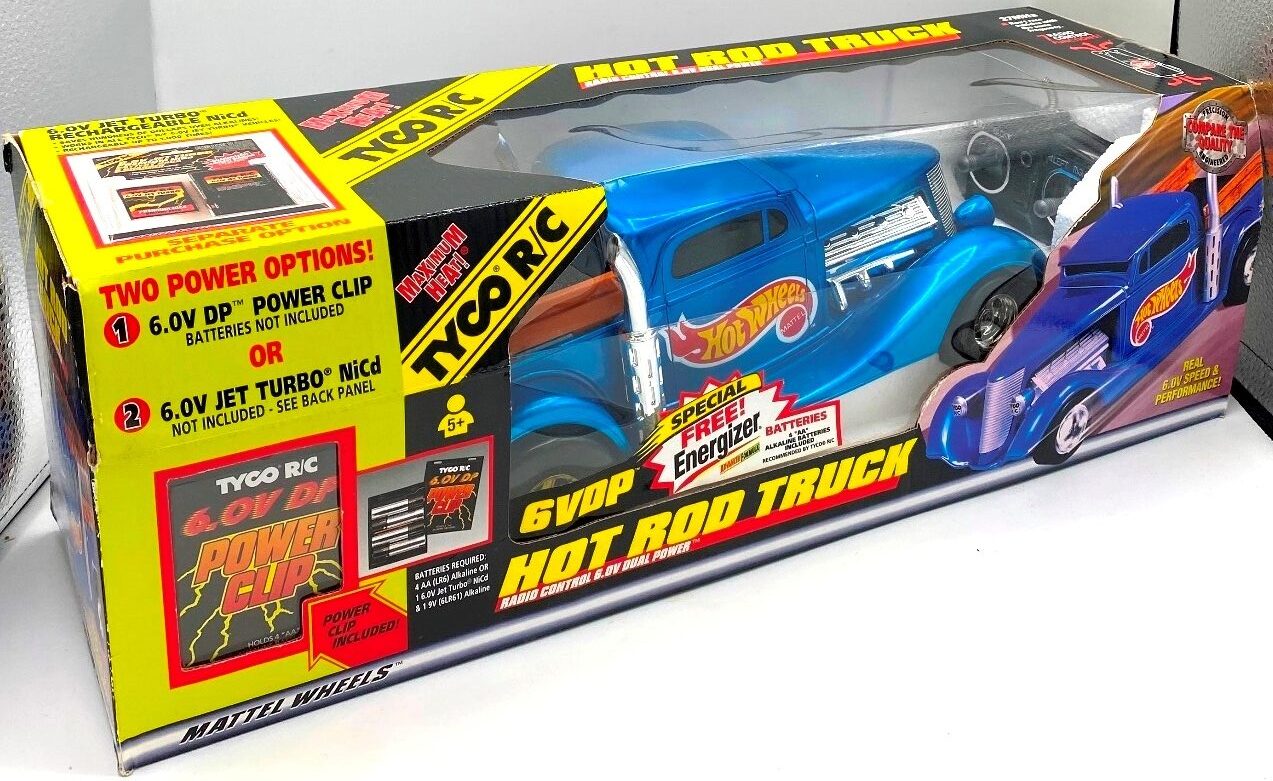 Tyco R/C Hot Rod Truck Radio Control 6.0 VDP 27 MHZ Mattel Wheels ...