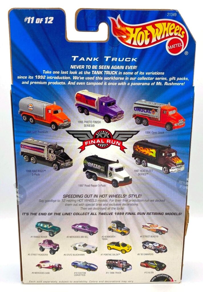 Hotwheels (Final Run) "Retiring Model"! Tank Truck #11 of 12 Last ...