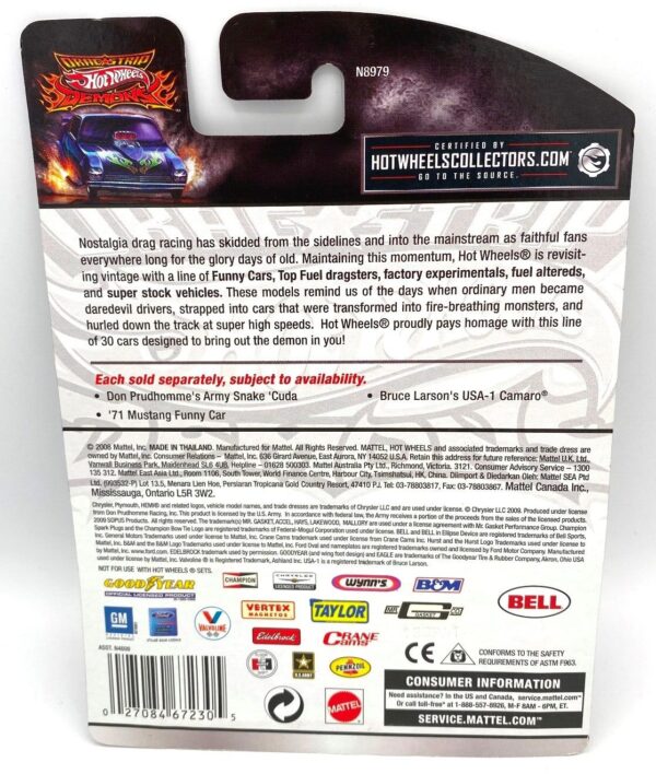Bruce Larson's USA-1 Camaro (Hotwheels Garage "Drag Strip Demons ...