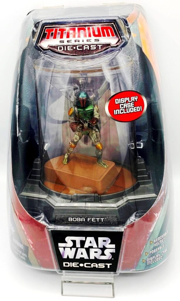 Star Wars Titanium Series Die-Cast Boba Fett “Poseable Action Figure w ...
